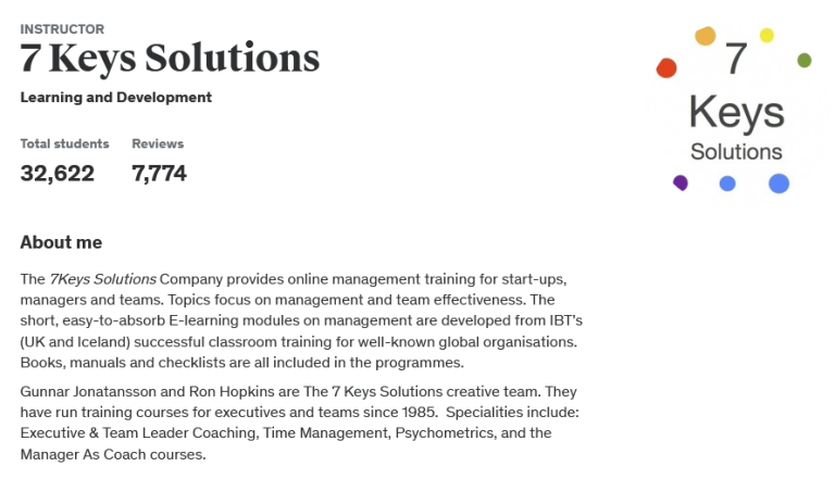 Udemy Instructor Review: 7 Keys Solutions – CourseKing