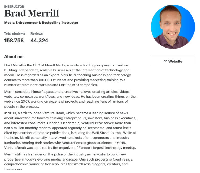 Udemy Instructor Review: Brad Merrill – CourseKing Udemy Instructor Review: Brad Merrill – CourseKing