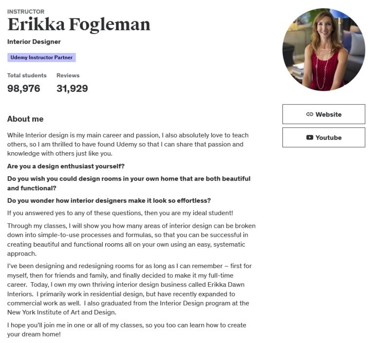 Udemy Instructor Review: Erikka Fogleman – CourseKing