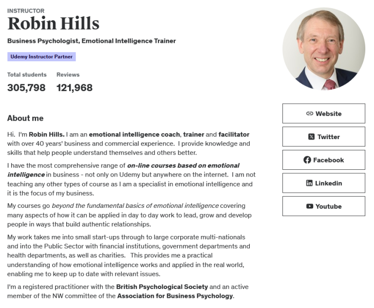 Udemy Instructor Review: Robin Hills – CourseKing