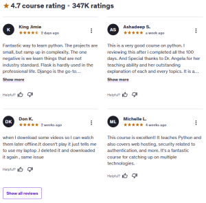 Review: Udemy’s 100 Days of Code: The Complete Python Pro Bootcamp ...